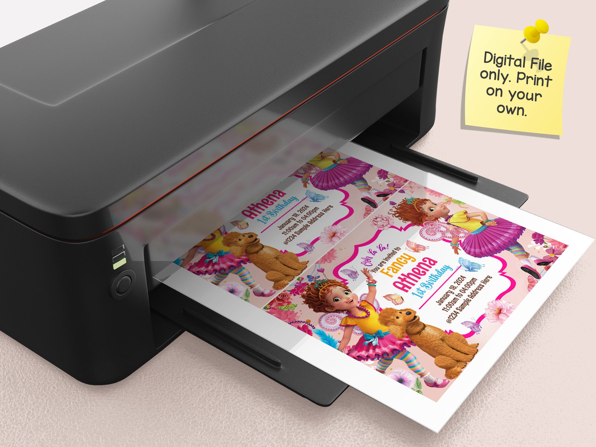 Fancy Nancy Invitation, Fancy Nancy Digital Invitation, Fancy Nancy ...