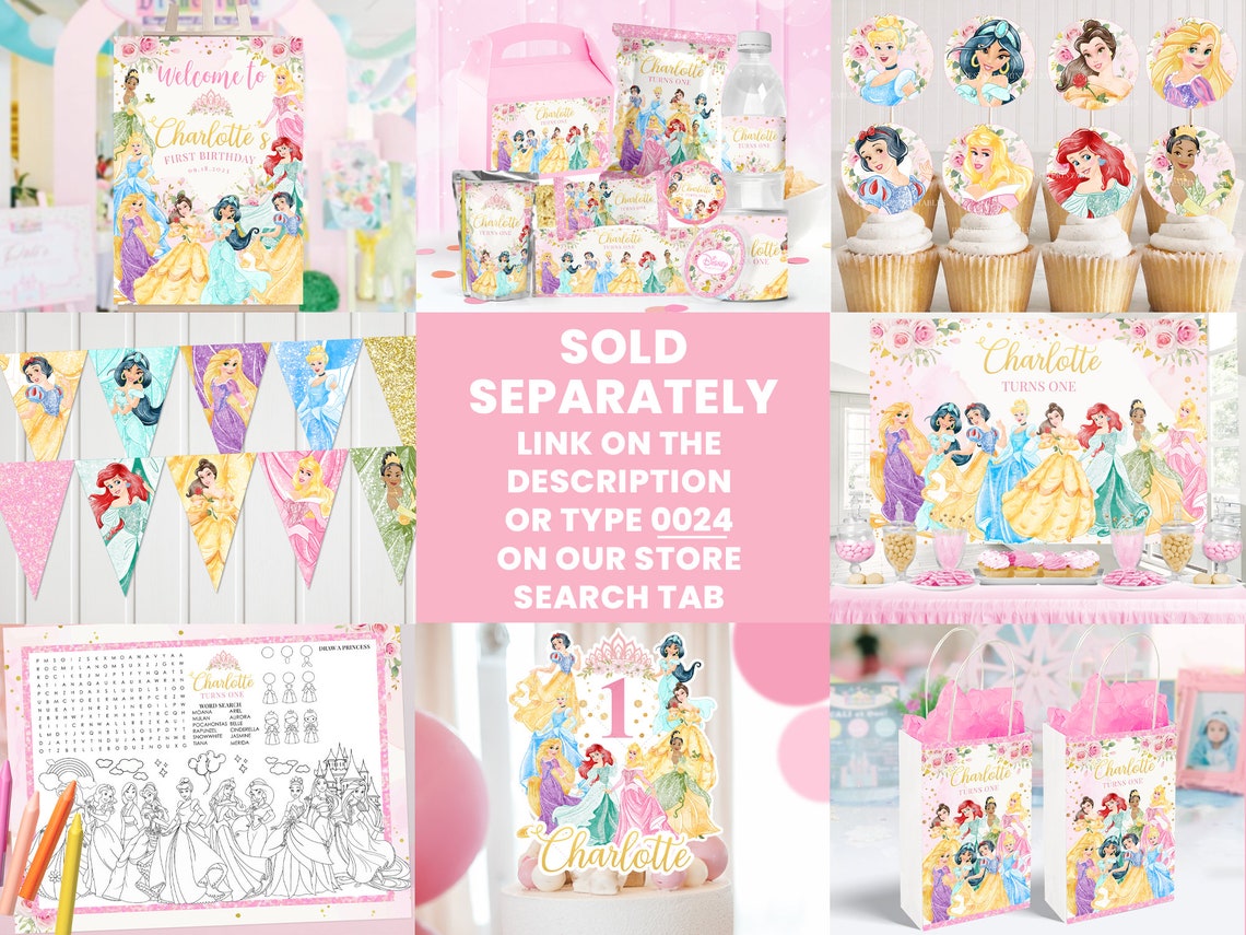 Princess Signage, Princess Party Signs, Princess Party Signage ...