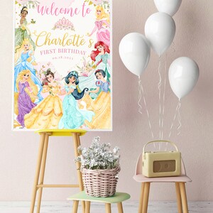 Princess Welcome Sign, Princess Welcome Board, Princess Welcome Banner ...