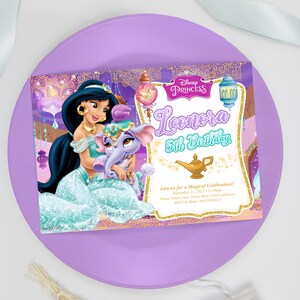 Princess Jasmine Invitation Princess Jasmine Digital - Etsy