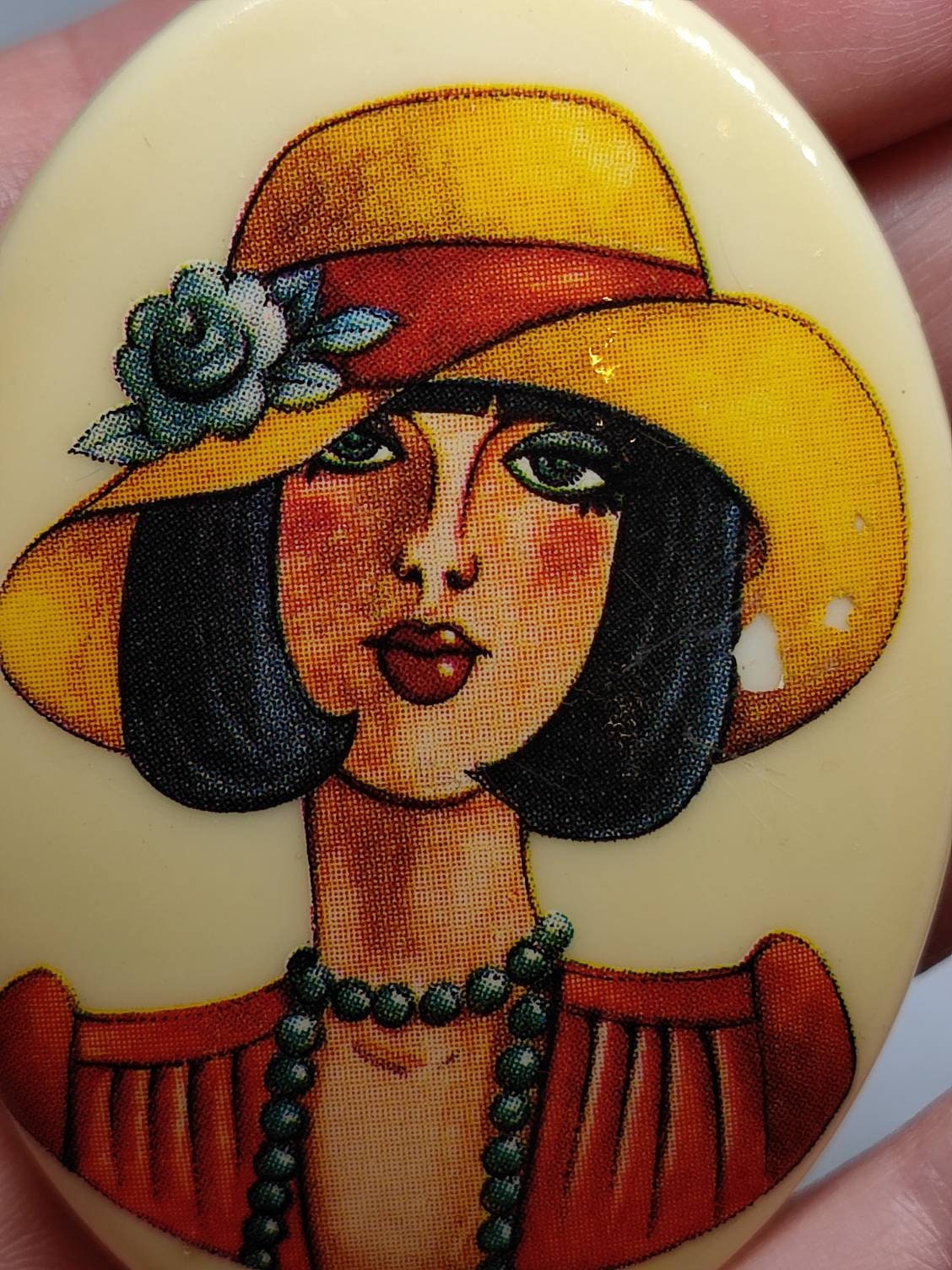 Brooch. Vintage .woman With Hat Style Léa Stein - Etsy Australia