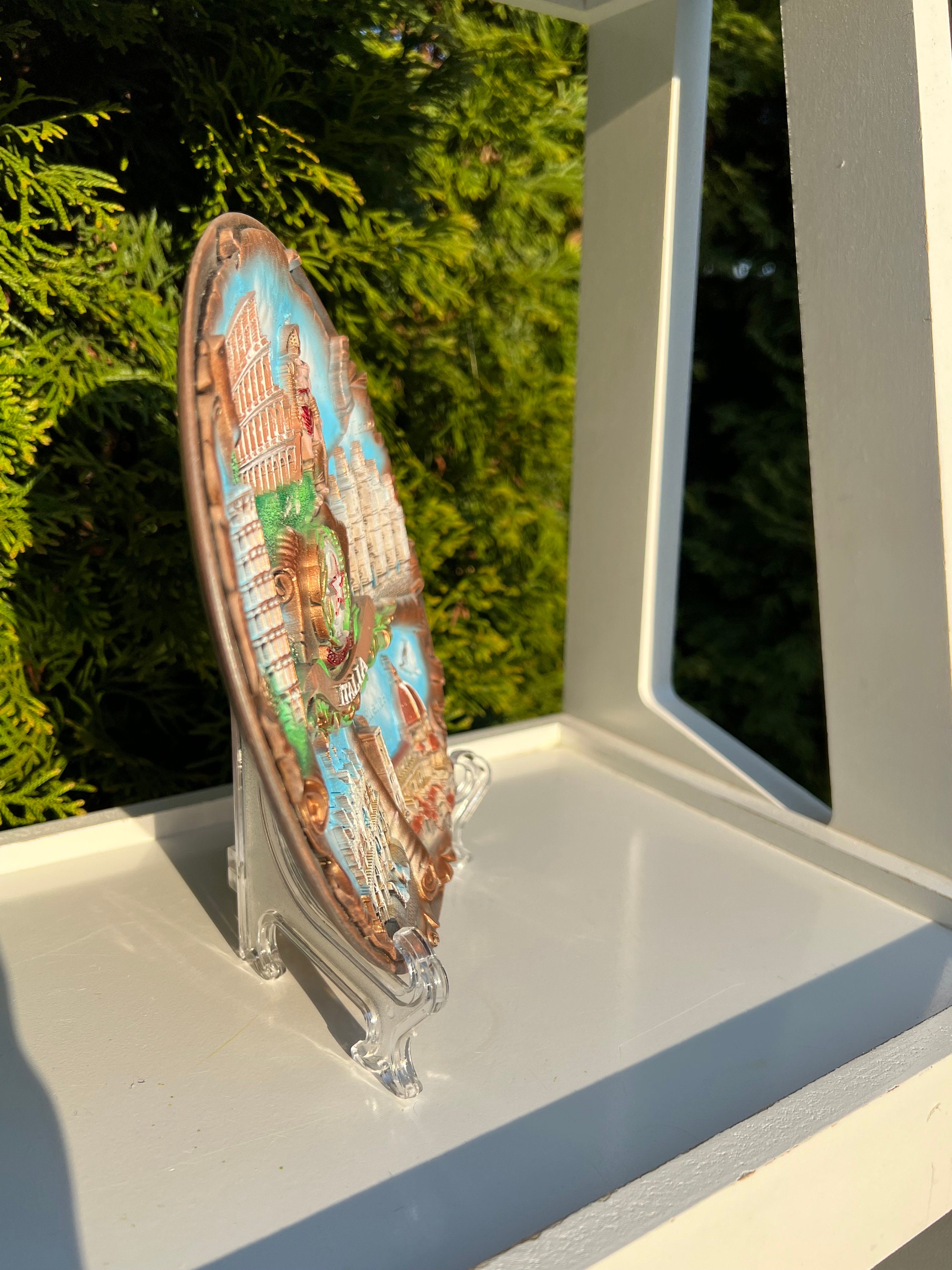 Italy Plate / Hand Painted Hanging 3D Poly Ceramic Decorative Souvenir ...
