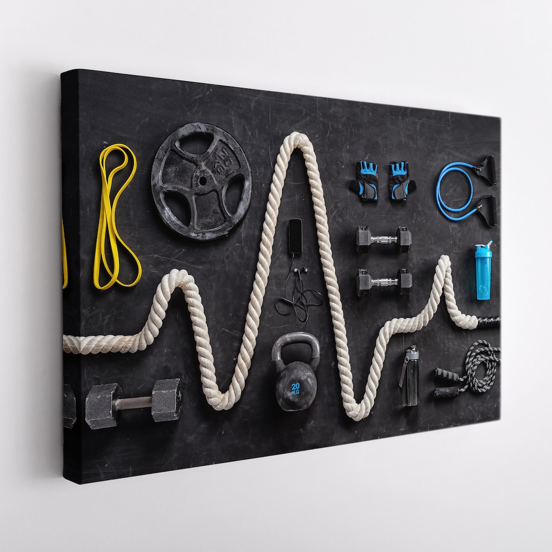 Workout Motivation Canvas Print, Workout Canvas Print, Gym Wall Decor ...