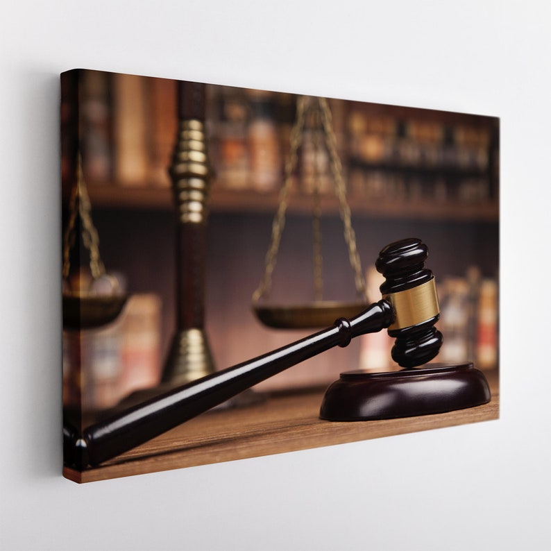 Law Canvas Art, Justice Canvas Print, Lawyer Wall Art, Lawyer Gift ...