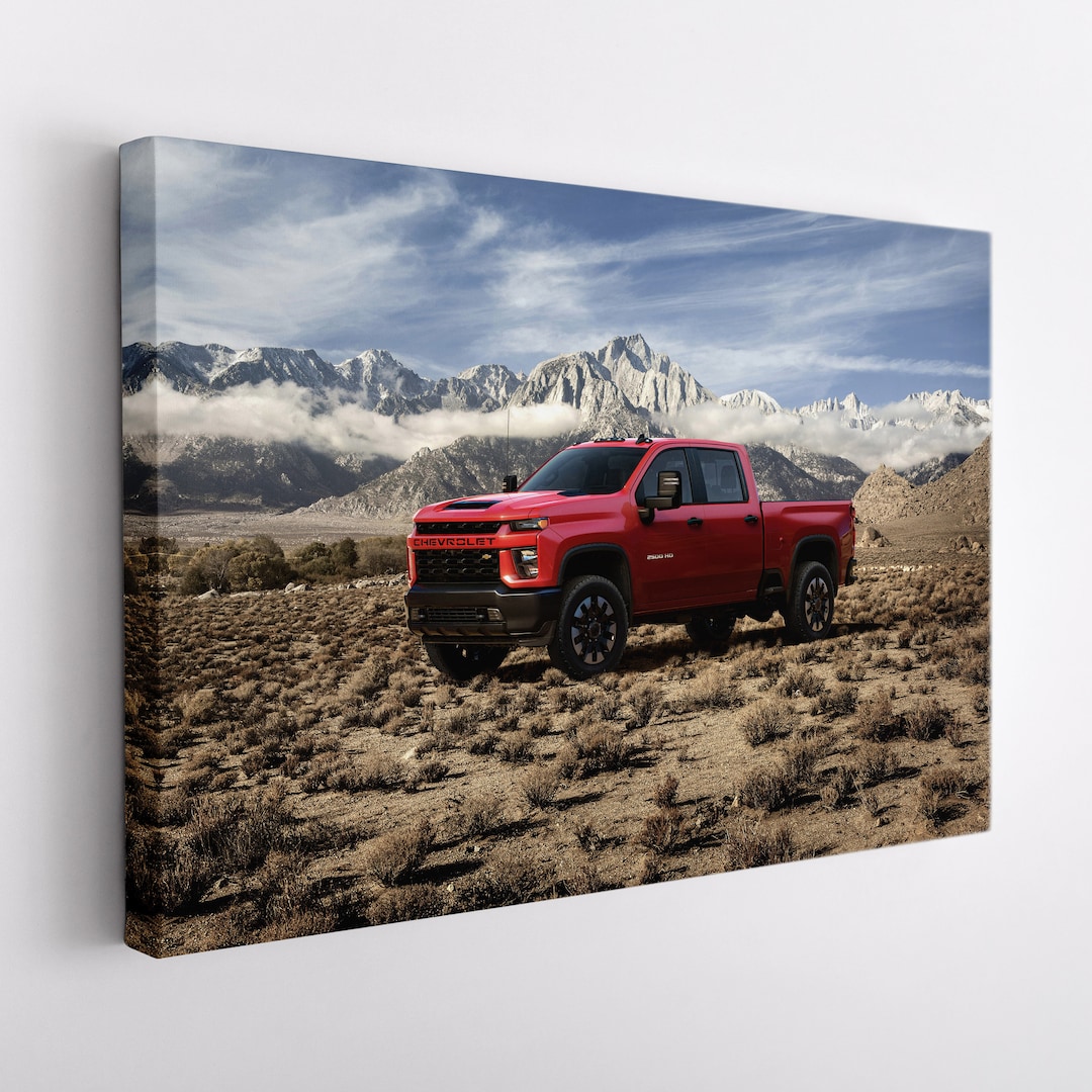 Chevrolet Silverado Canvas Print, Chevrolet Wall Art, Sport Car Print ...