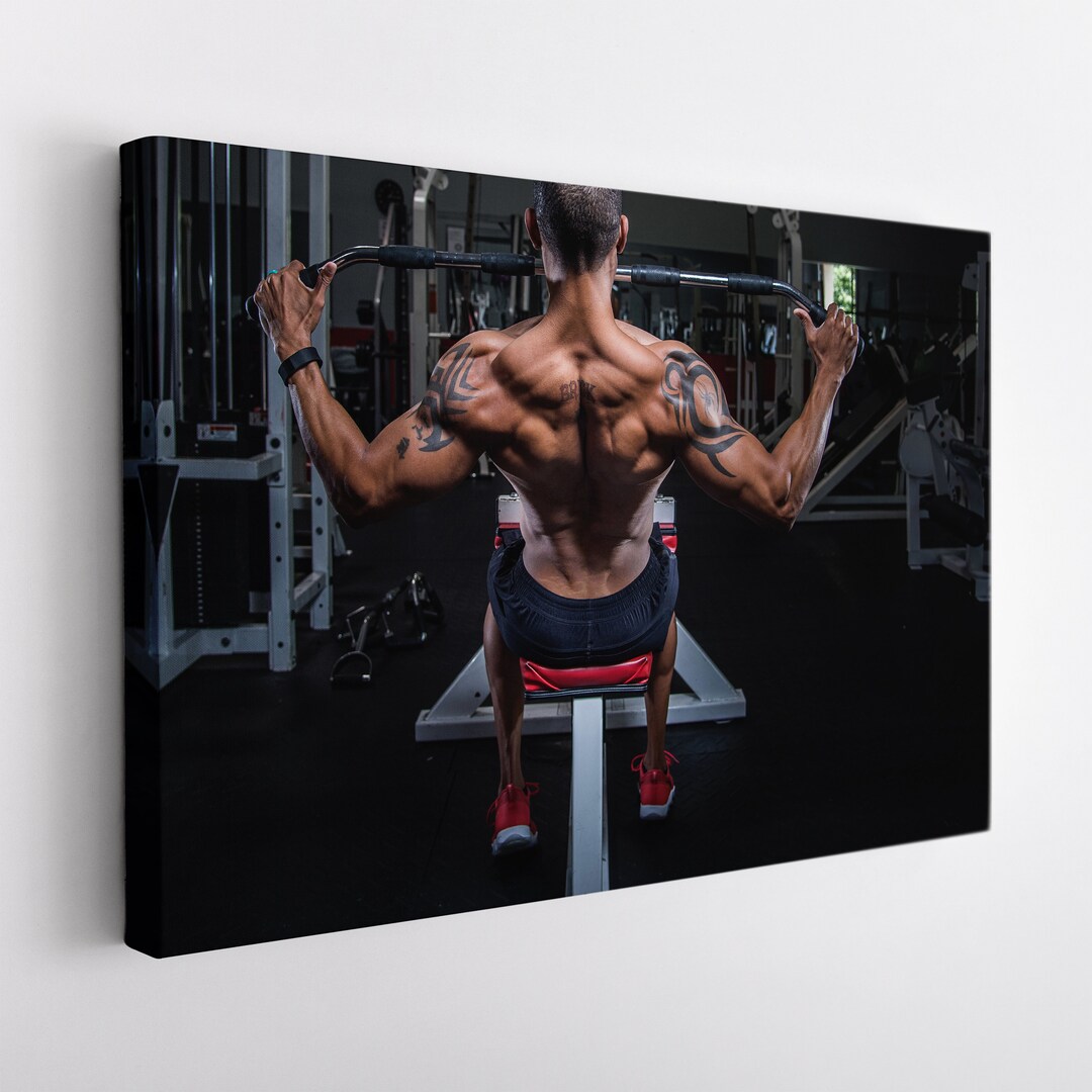Bodybuilding Canvas Print, Weightlifting Poster, Fitness Print, Fitness ...