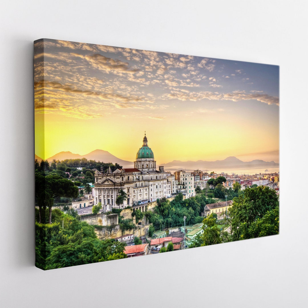 Naples Canvas Print, Naples Wall Art, Large Naples Skyline, Italy - Etsy