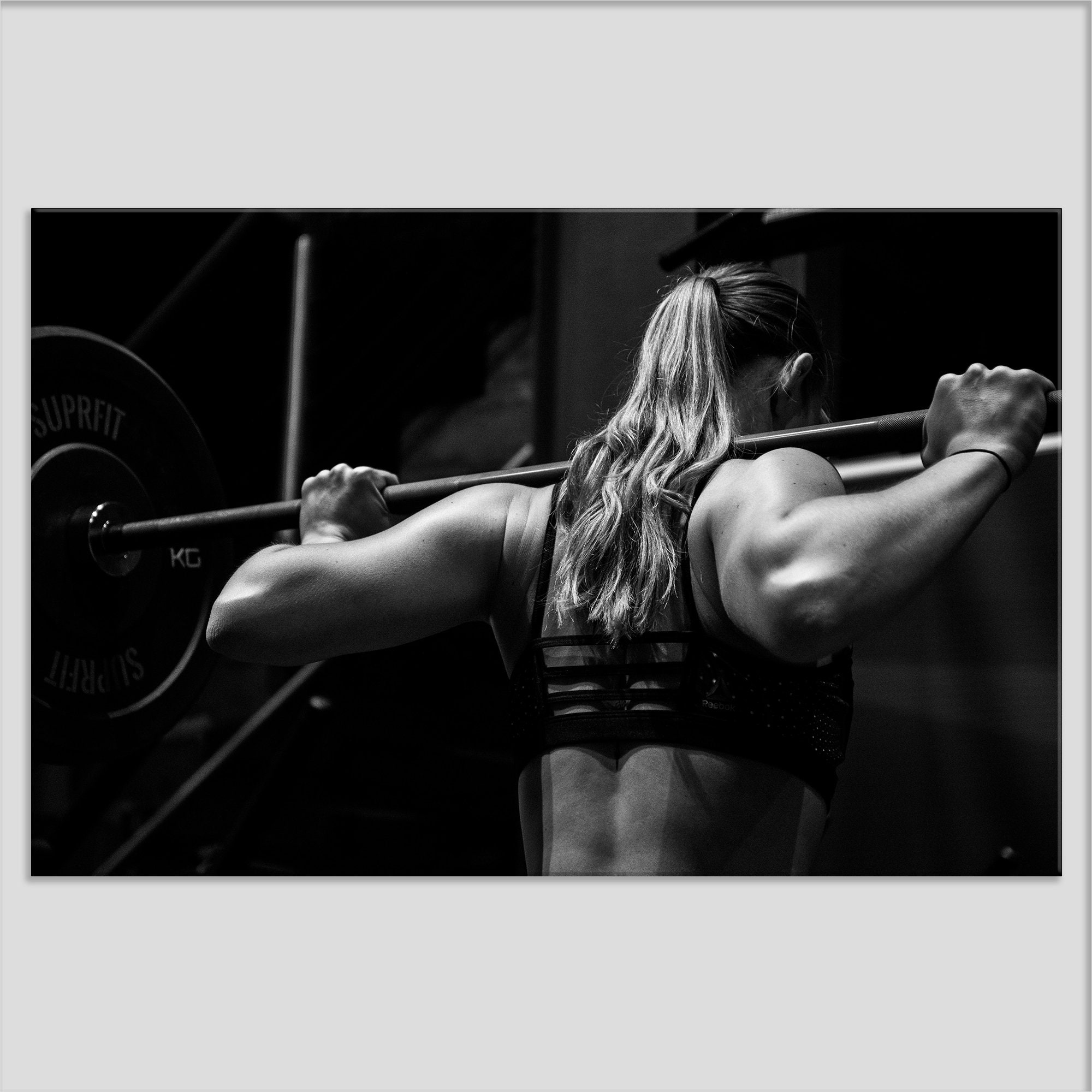 Fitness Girl Canvas Print Gym Wall Decor Fitness Girl Print Workout