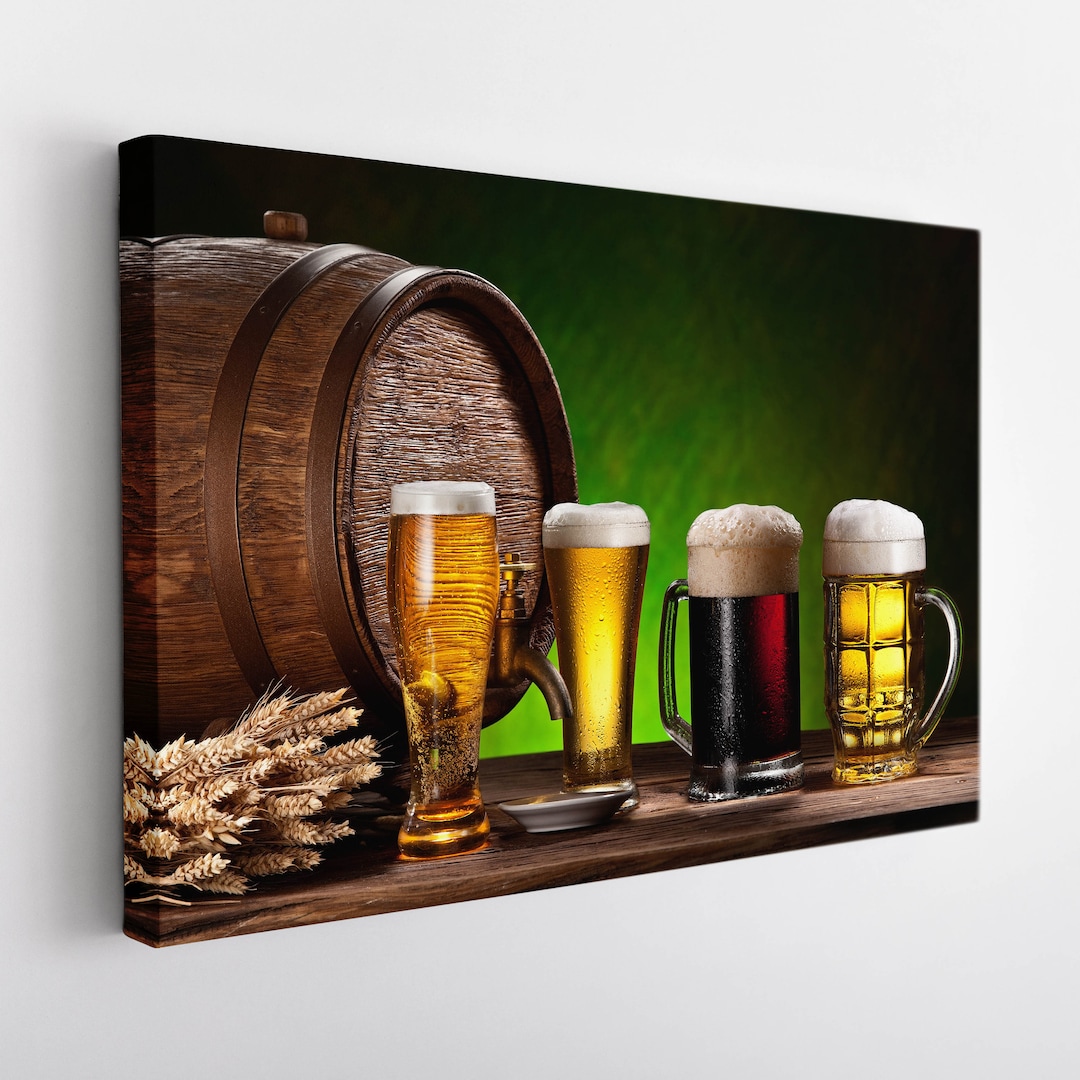 Beer Wall Art, Beer Canvas Print, Kitchen Wall Art, Alcohol Wall Art ...