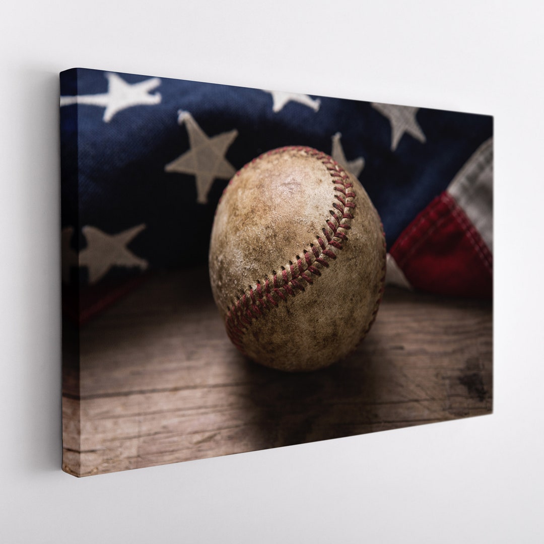 Impression sur toile de baseball, Art mural de baseball, Décor mural ...