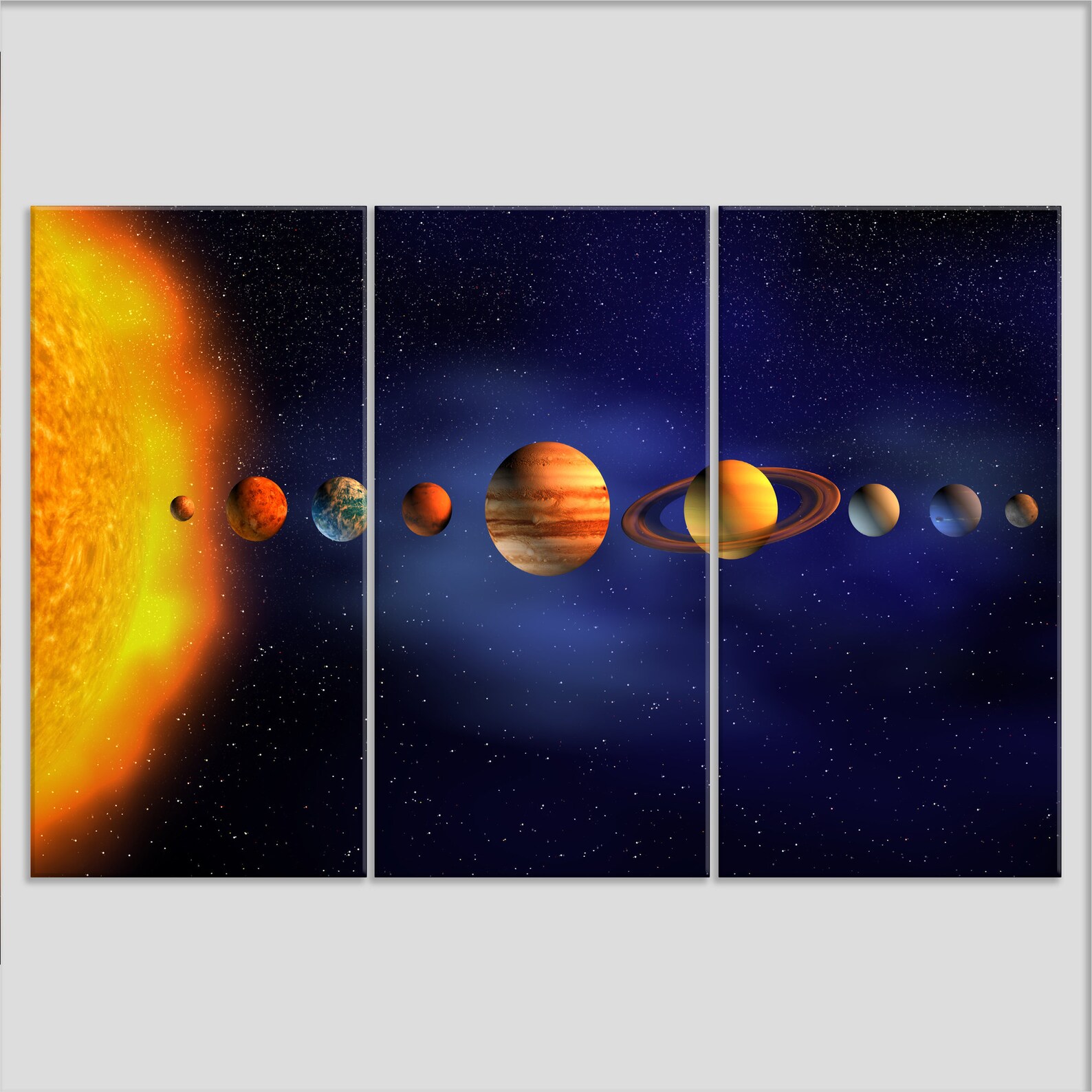 Solar System Canvas Print, Space Canvas Art, Universe Wall Art, Space ...