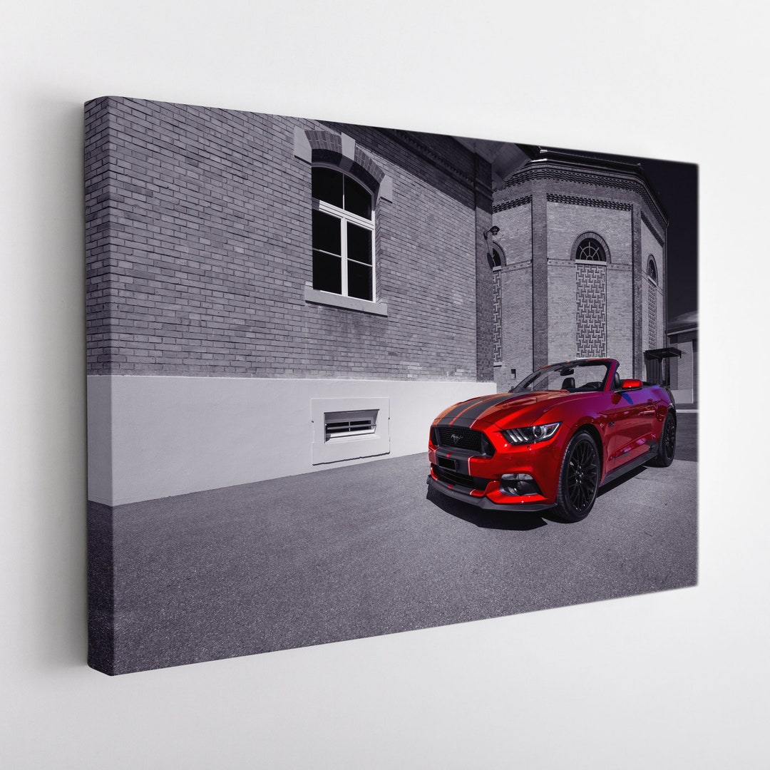 Mustang Wall Art, Mustang Canvas Print, Sport Car Print, Mustang Canvas ...