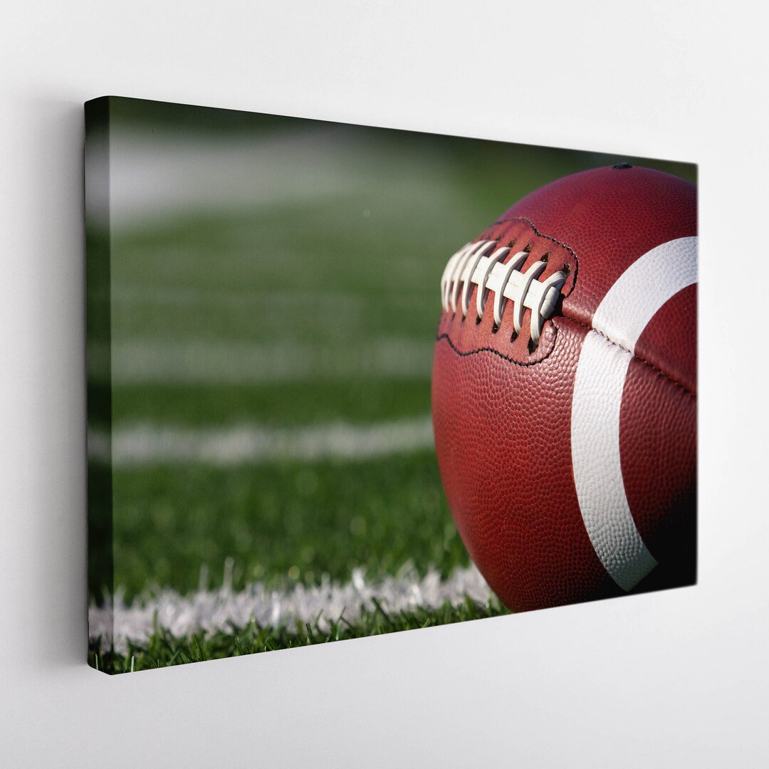 Football Canvas Print, Football Wall Art, Man Cave Wall Decor, Football ...