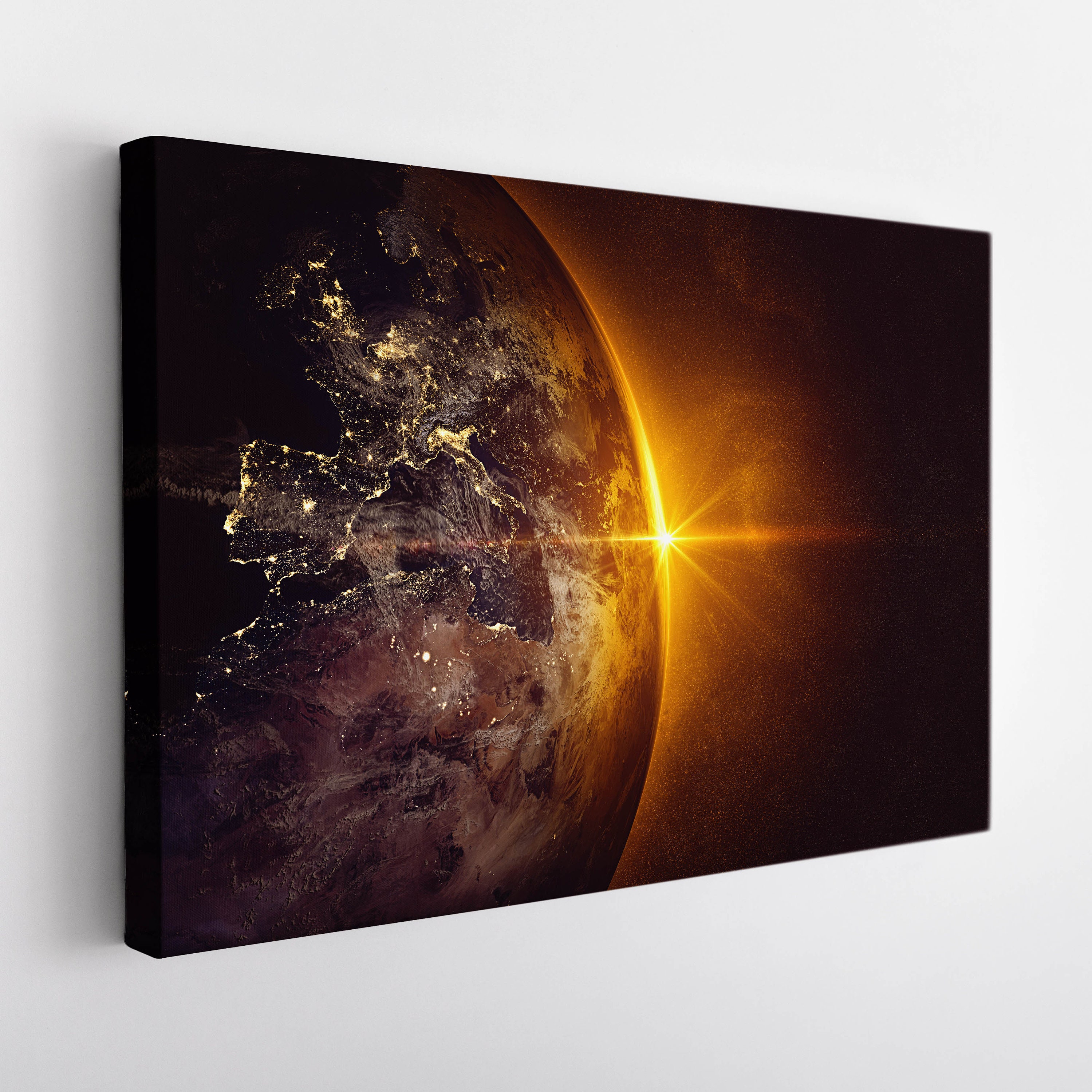 Planet Earth Canvas Print, Space Canvas Art, Universe Wall Art, Space ...