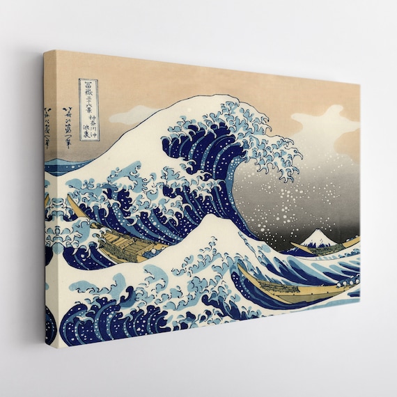 The Great Wave off Kanagawa Canvas Print Ocean Canvas Art | Etsy
