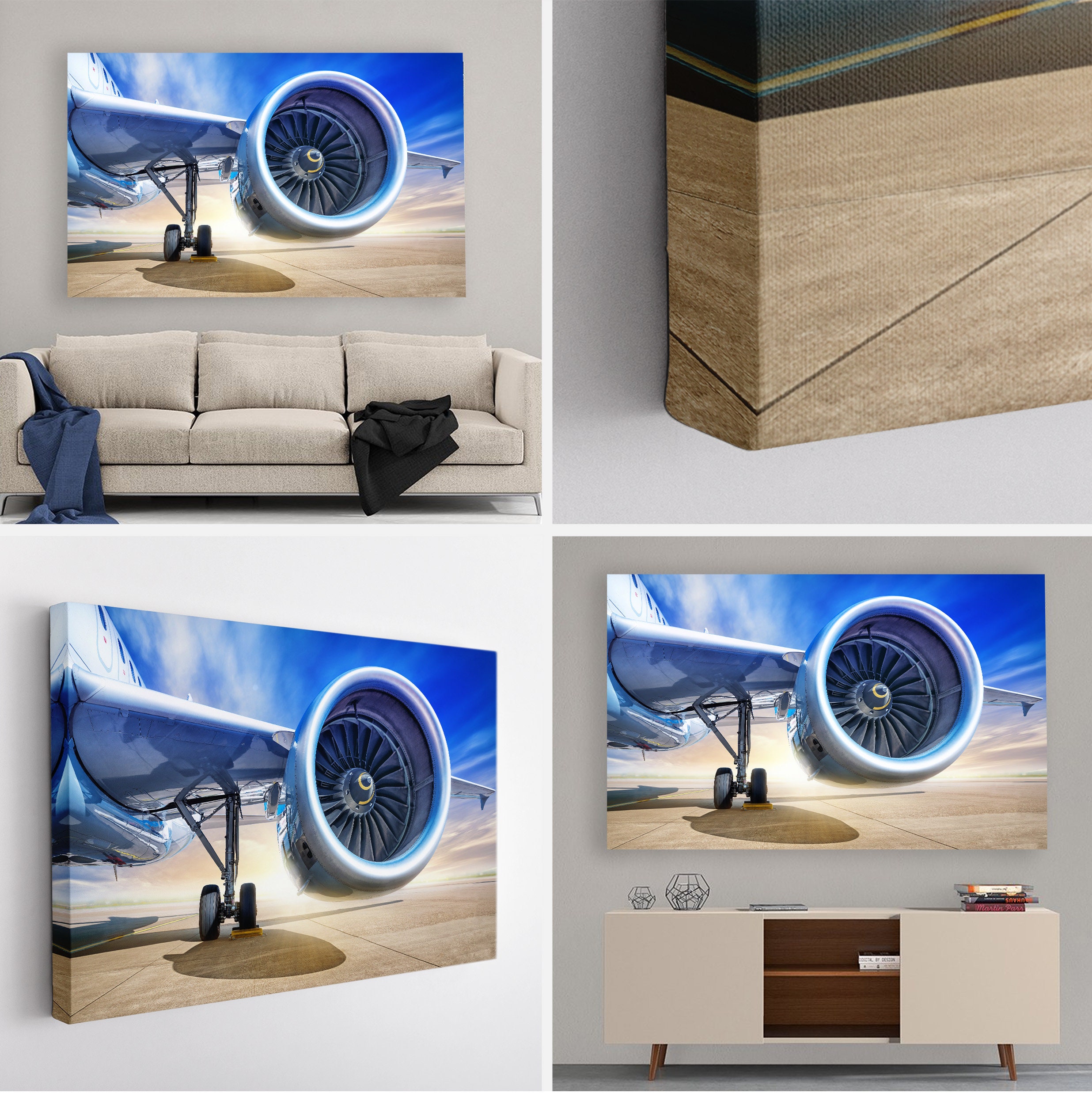 Airplane Canvas Print, Aircraft Wall Art, Pilot Gift, Large Plane ...