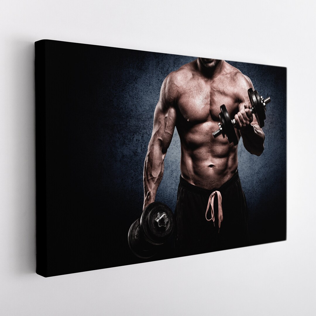 Bodybuilding Canvas Print, Weightlifting Poster, Fitness Print, Fitness ...