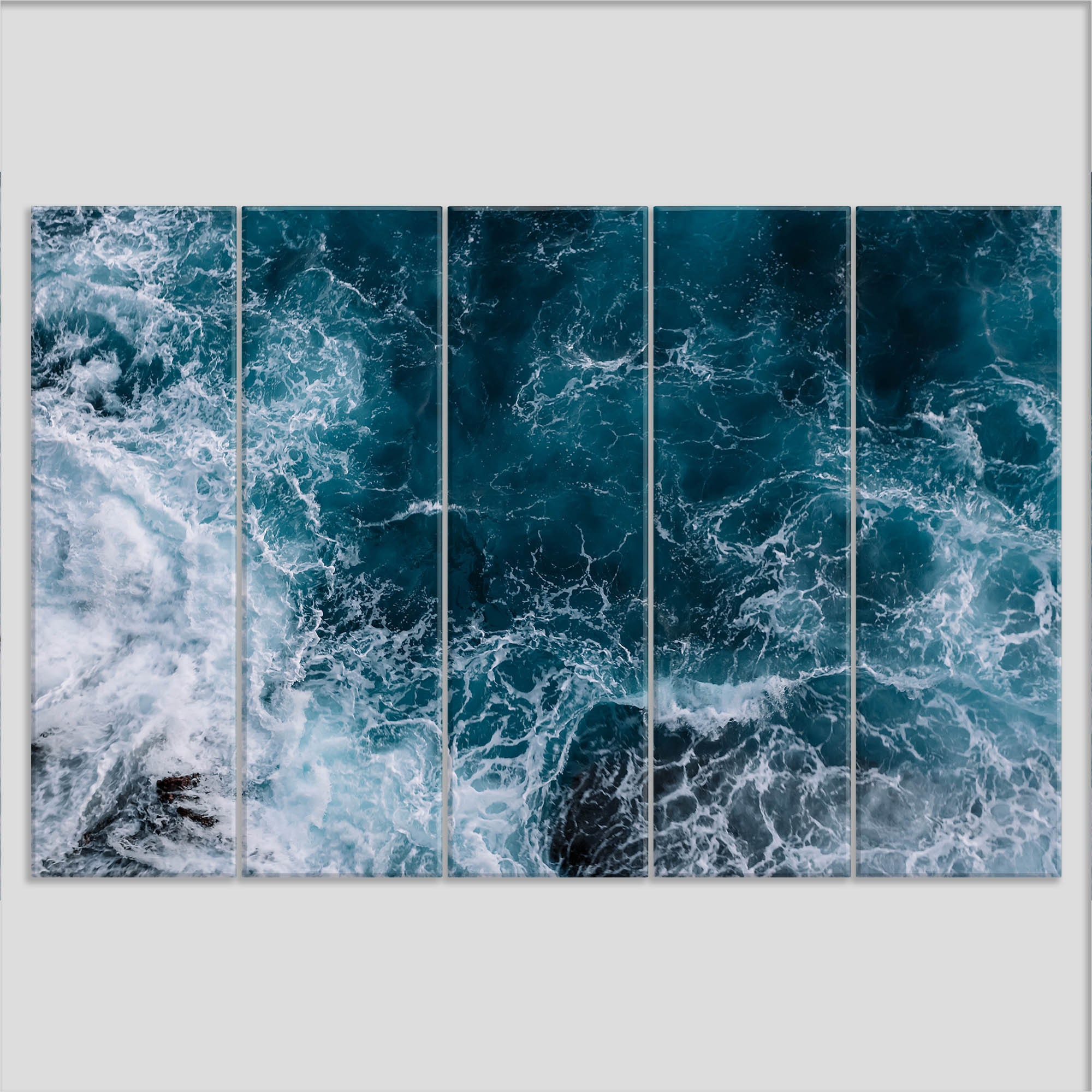 Sea Water Canvas Print, Ocean Wall Art, Sea Canvas Print, Deep Blue ...