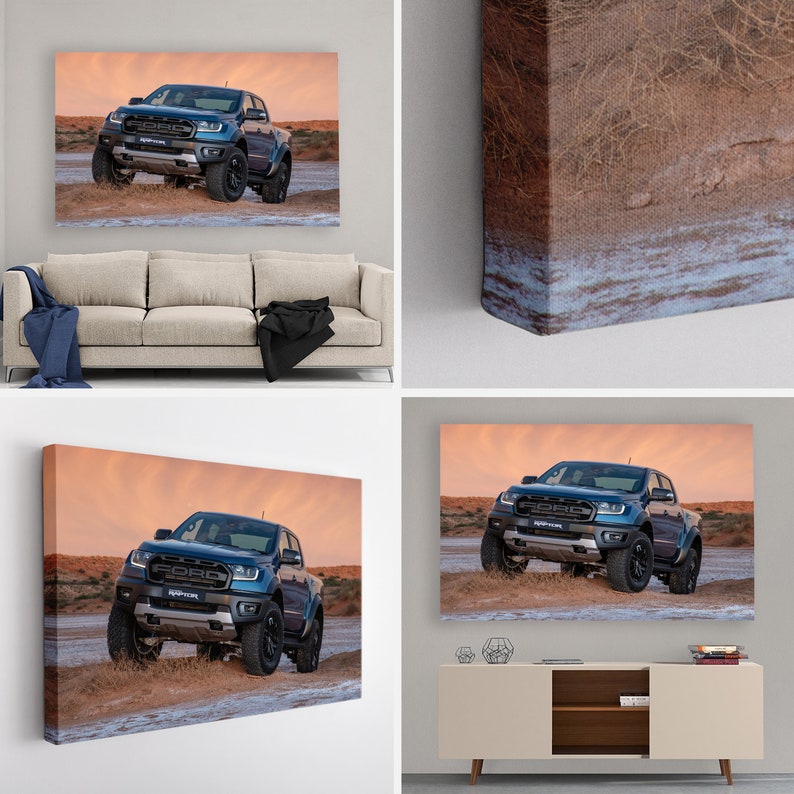 Ford Raptor Wall Art, Ford Canvas Print, Sport Car Print, Ford Canvas ...