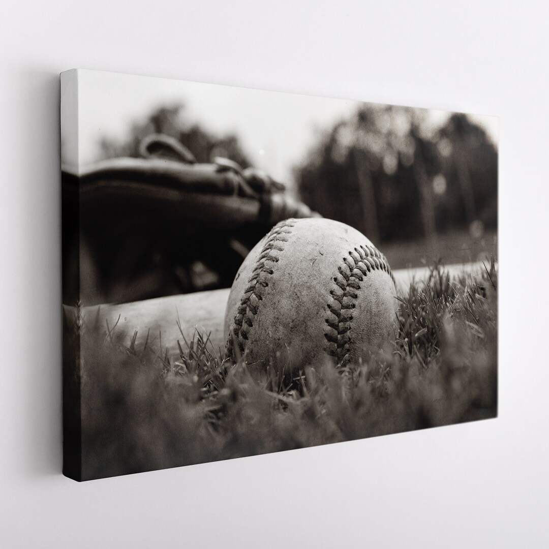 Baseball Wall Art, Vintage Baseball Canvas Print, Sport Wall Decor ...