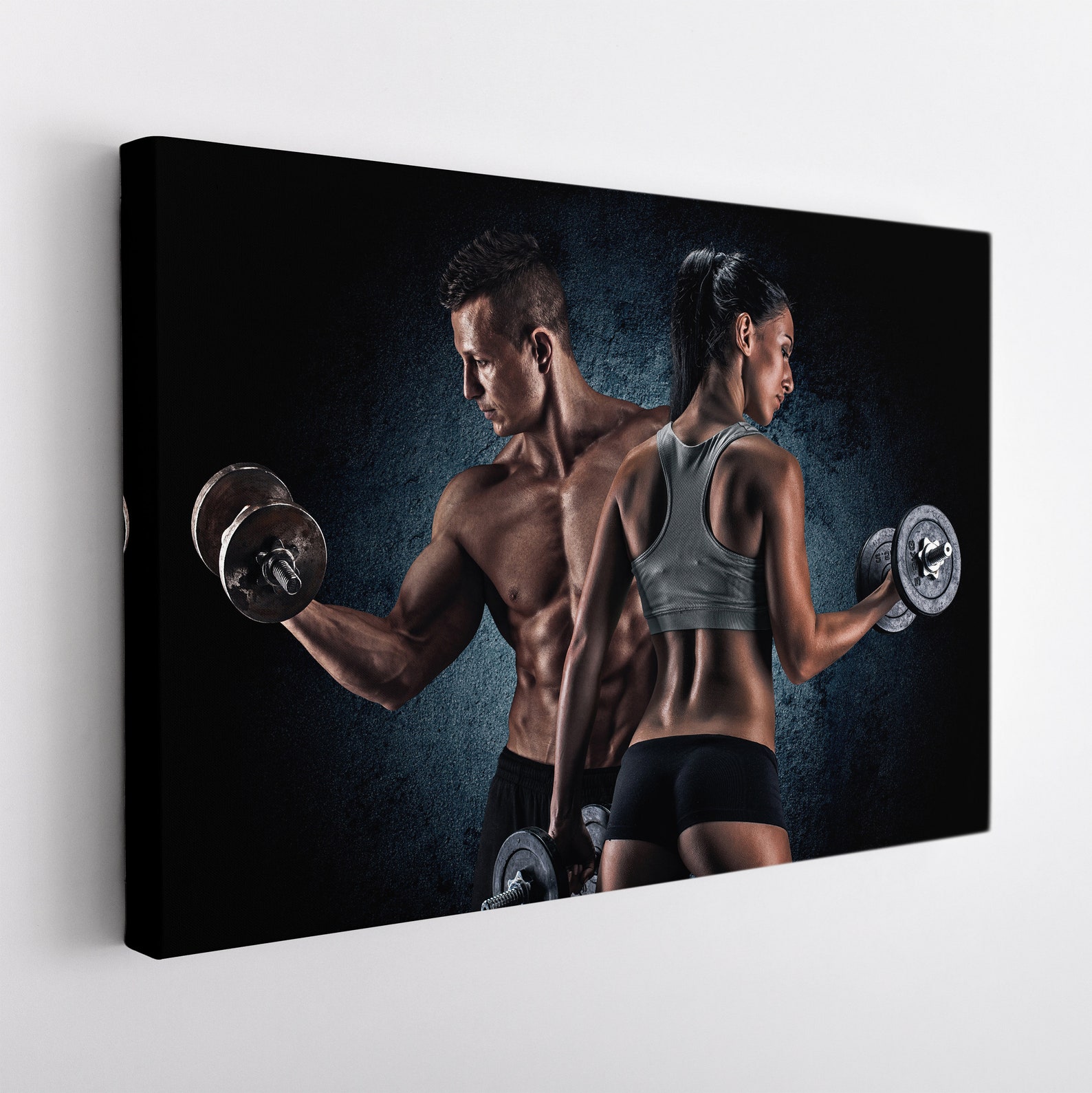 Fitness Trainer Canvas, Bodybuilding Canvas Print, Weightlifting Poster ...