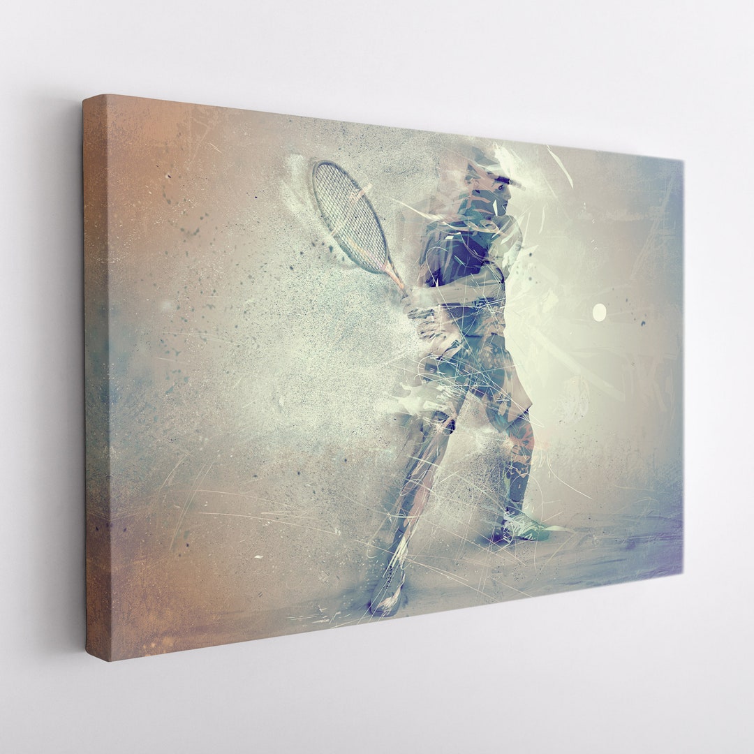 Tennis Canvas Print, Tennis Wall Art, Abstract Tennis Painting, Tennis ...