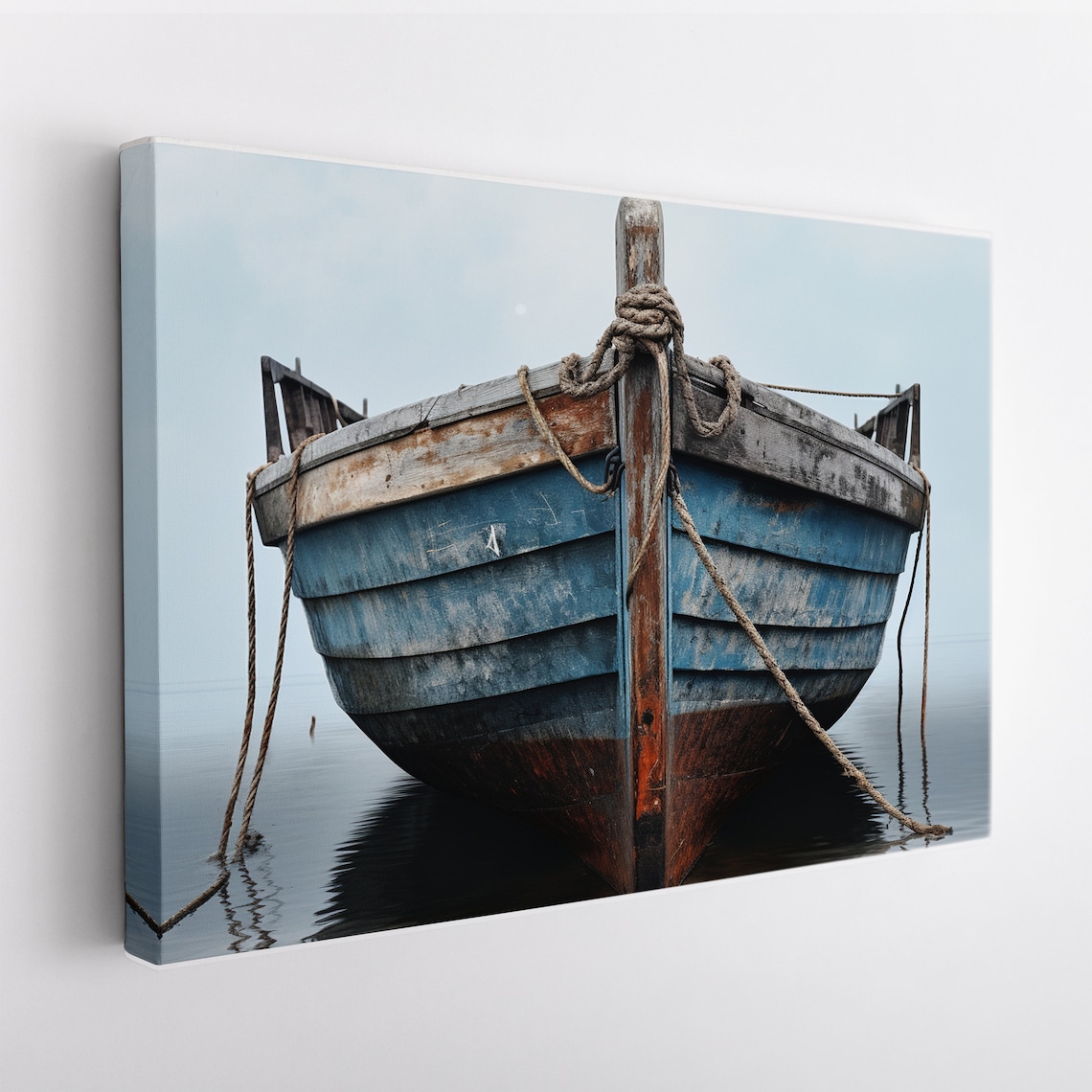 Abstract Old Boat Canvas Print, Nautical Wall Art, Vintage Boat ...