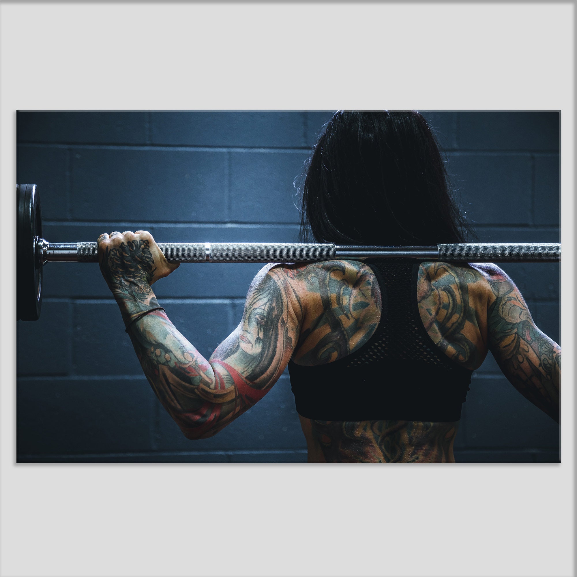 Fitness Girl Canvas Print, Gym Wall Decor, Fitness Girl Print, Workout ...