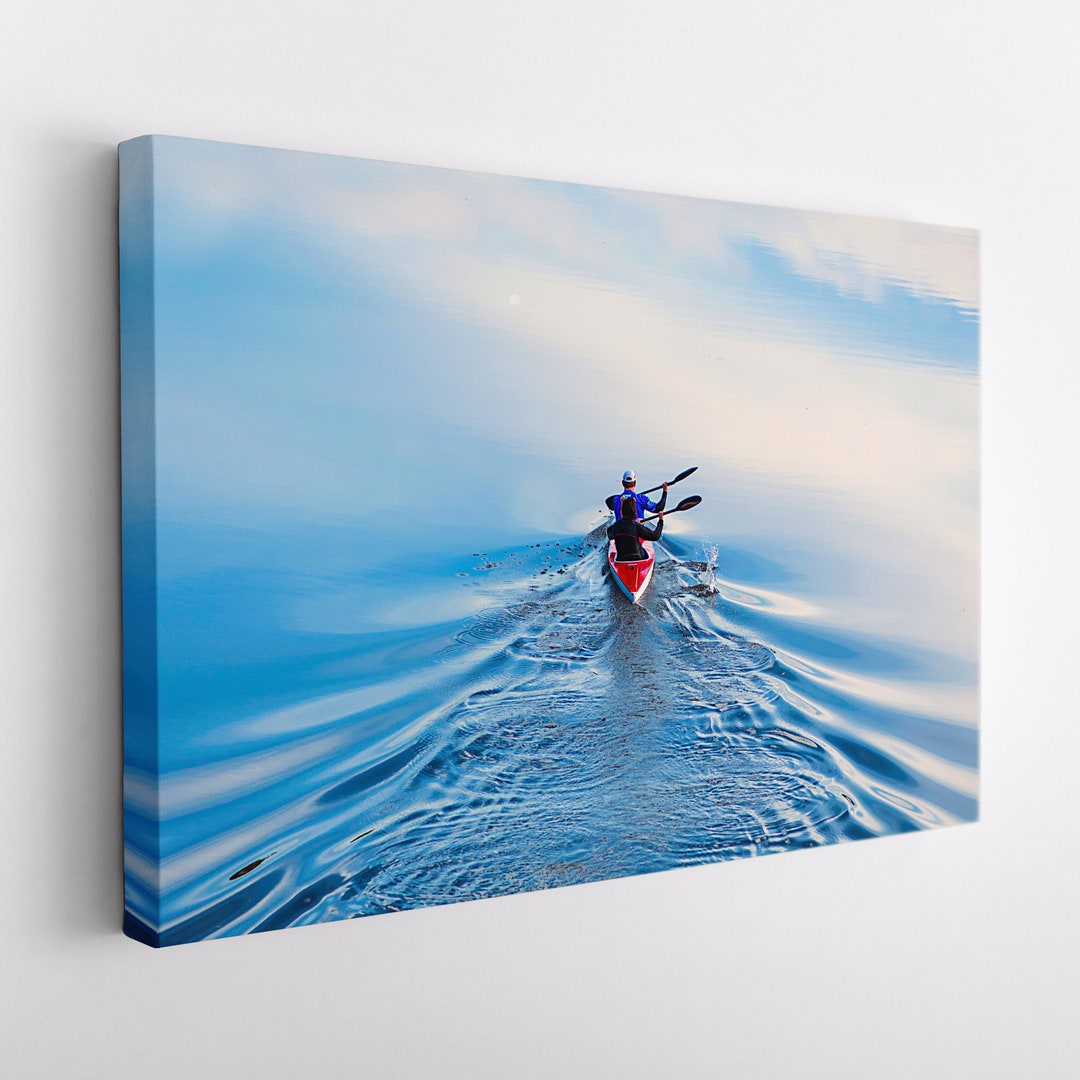 Rowing Canvas Print, Rowing Wall Art, Water Sports Wall Decor, Rower ...