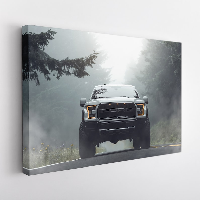 Ford F-150 Raptor Wall Art, Ford Canvas Print, Sport Car Print, Ford ...