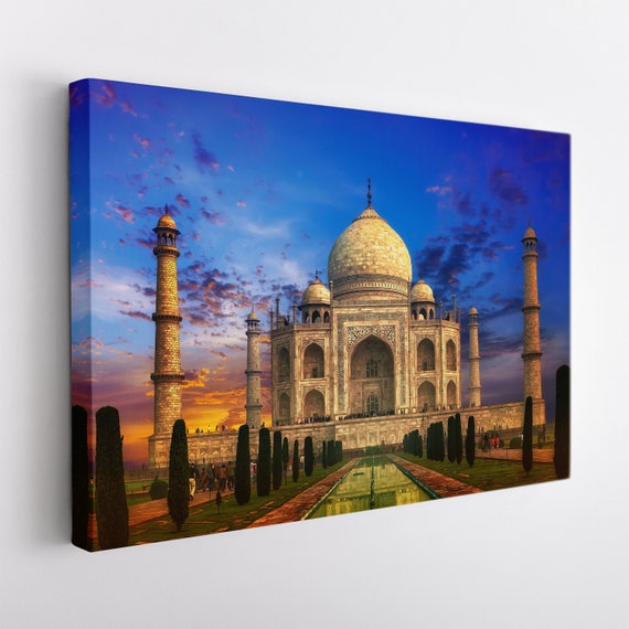 Taj Mahal Canvas Print Taj Mahal India Wall Art India - Etsy