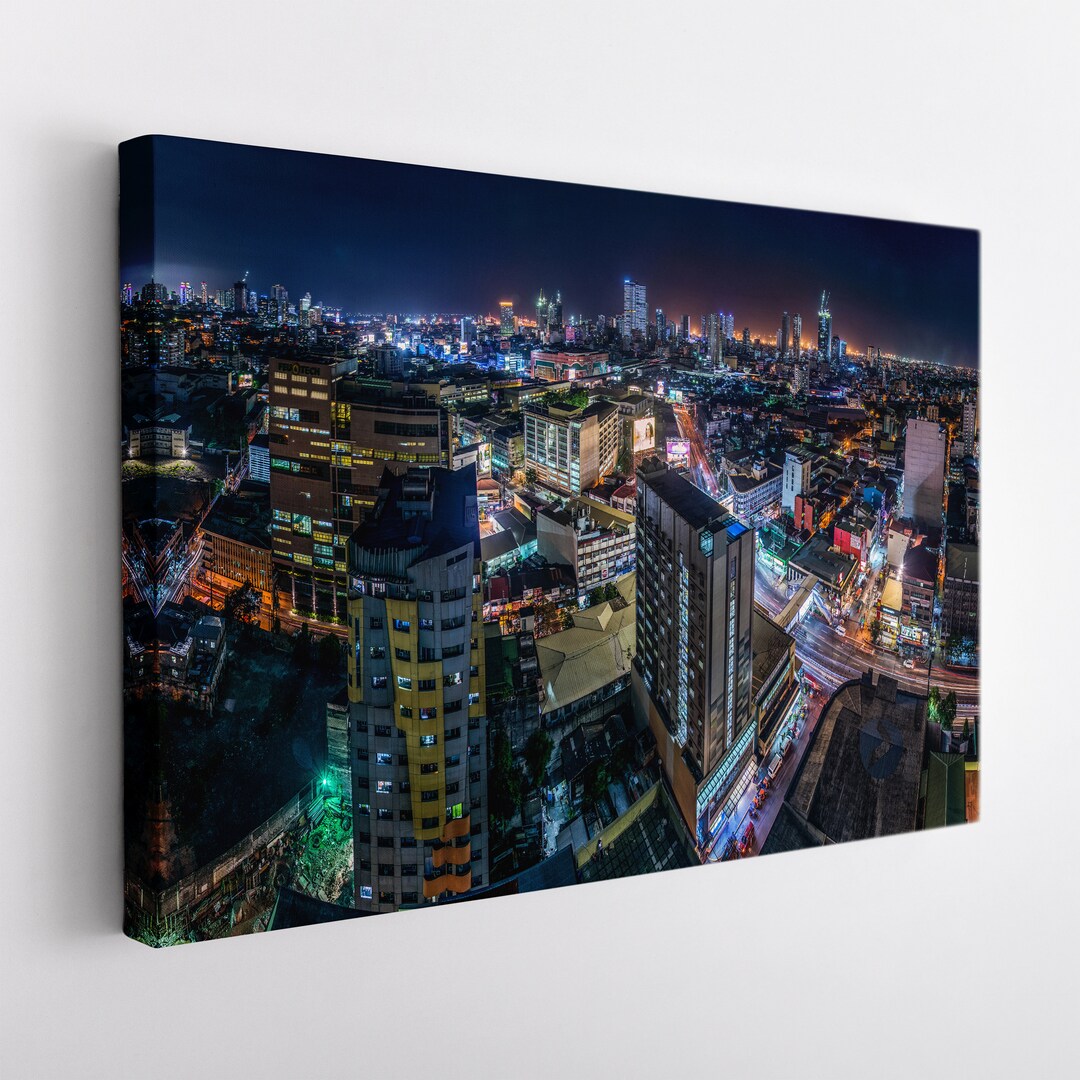Manila Canvas Print, Manila Skyline, Philippines Wall Art - Etsy