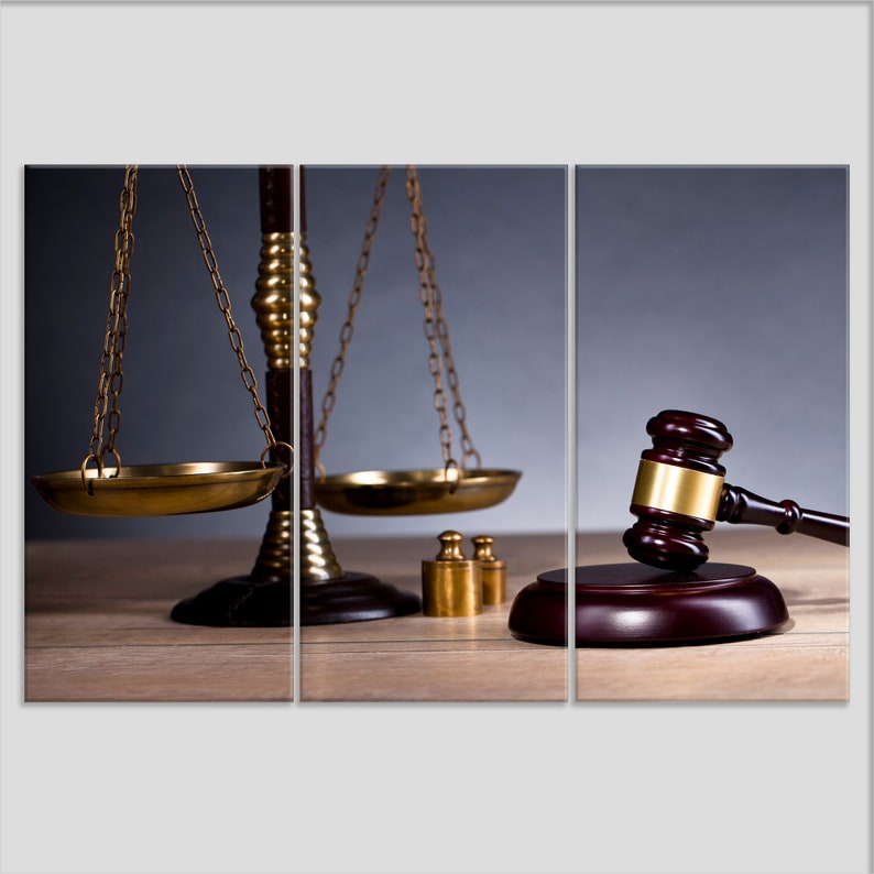 Law Canvas Wall Art, Justice Canvas Print, Law Wall Art, Lawyer Office ...
