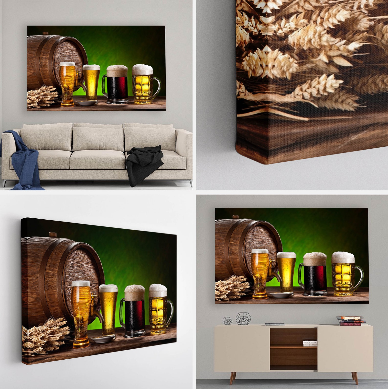 Beer Wall Art, Beer Canvas Print, Kitchen Wall Art, Alcohol Wall Art ...