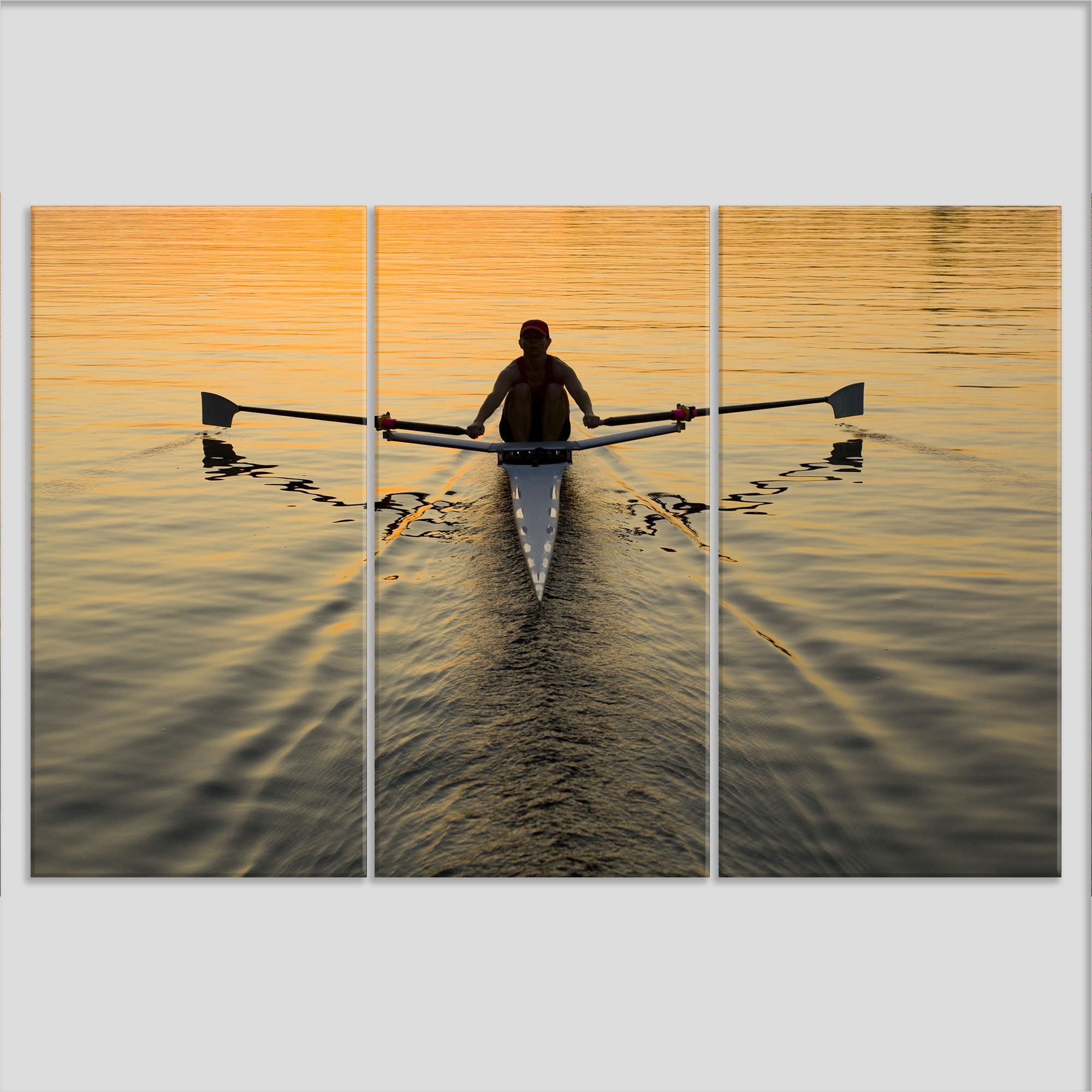 Rowing Wall Art, Rowing Canvas Print, Water Sports Wall Decor, Rower ...