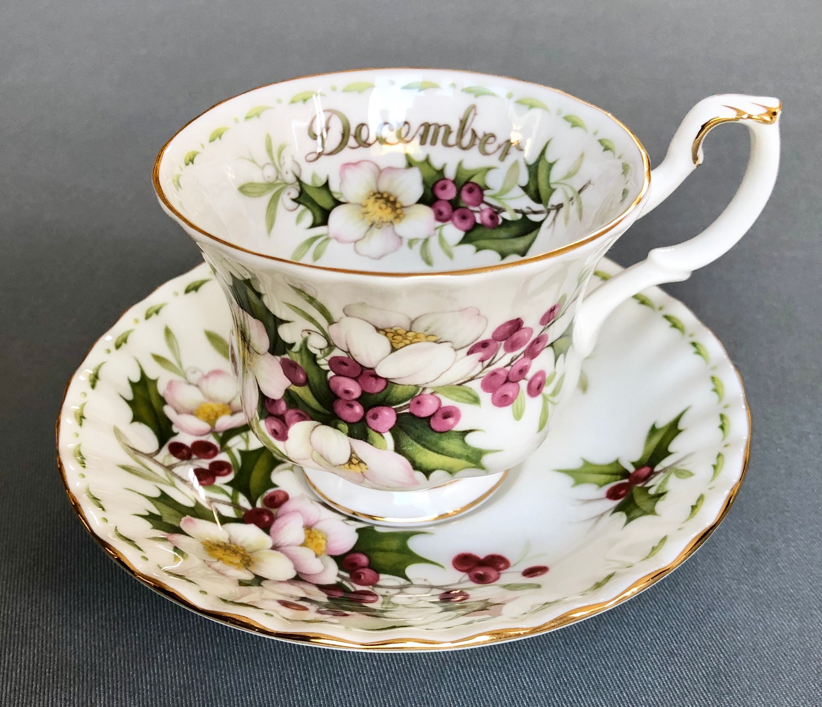 Royal Albert Flower of the Month Series Tea Cup and Saucer. April, May ...