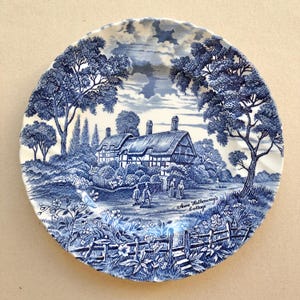 Gallery Wall / Display Eclectic Plates Collection. Deep Blue / Cobalt ...