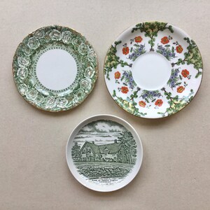 Vintage Green Plate Wall Collection, Green Mismatched Plates, Farmhouse ...