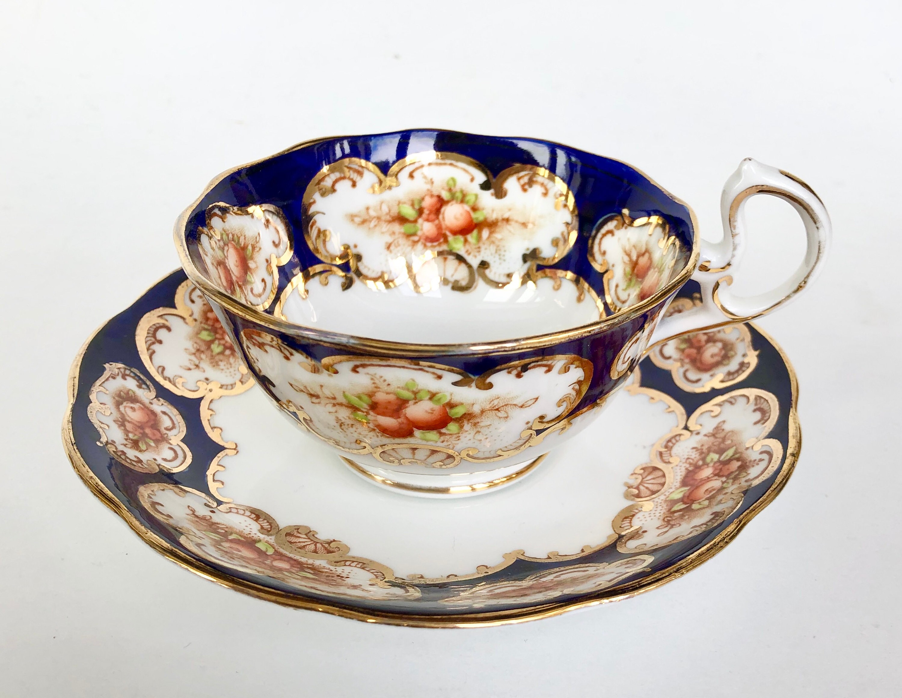 Vintage Royal Albert Tea Cup and Saucer: Cobalt Blue Imari Style - Etsy