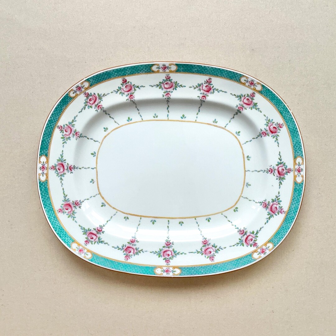 Oval Platter From Minton, Persian Rose Pattern. Rare Find - Etsy Canada