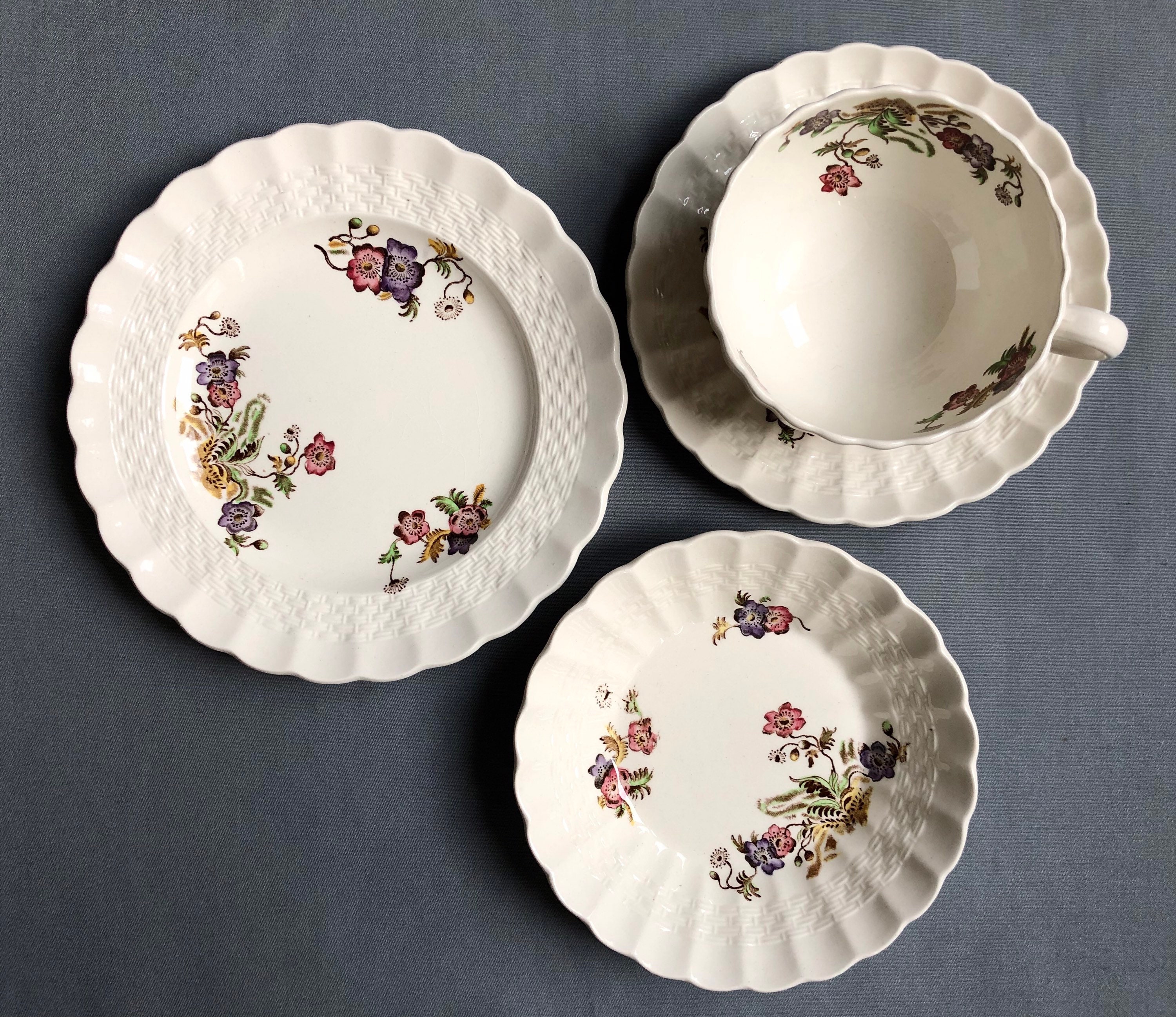 Copeland Spode Wicker Lane Dinnerware Set for 2 or 4 - Etsy