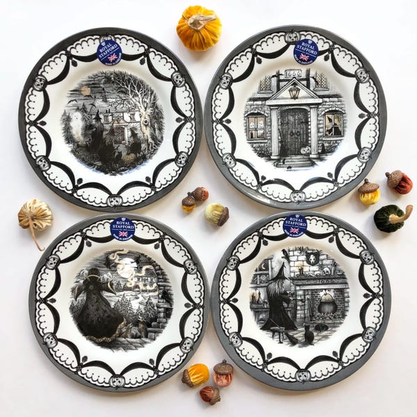 Halloween Plates - Etsy