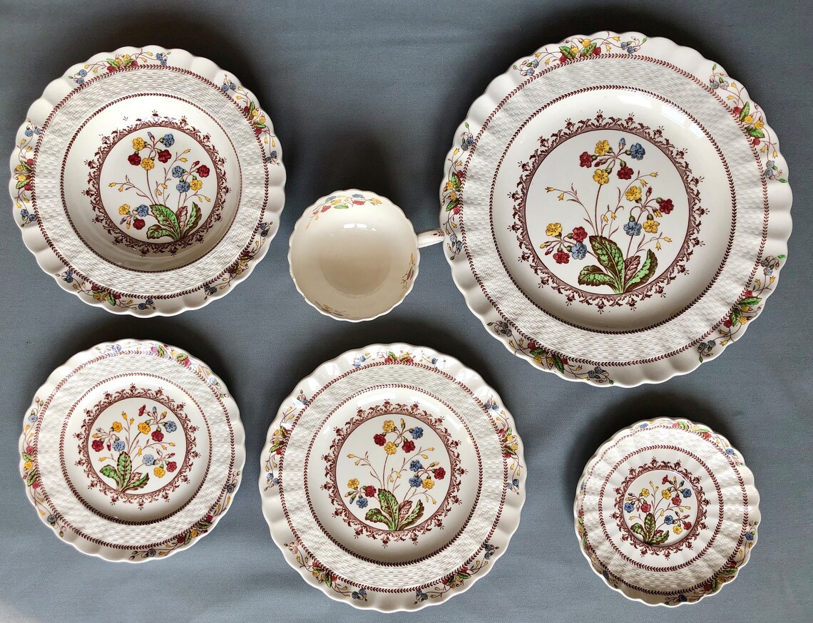 Copeland Spode Cowslip Dinnerware Set for 2 or 4 - Etsy