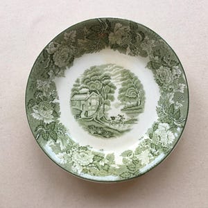 Vintage Green Plate Wall Collection, Green Mismatched Plates, Farmhouse ...