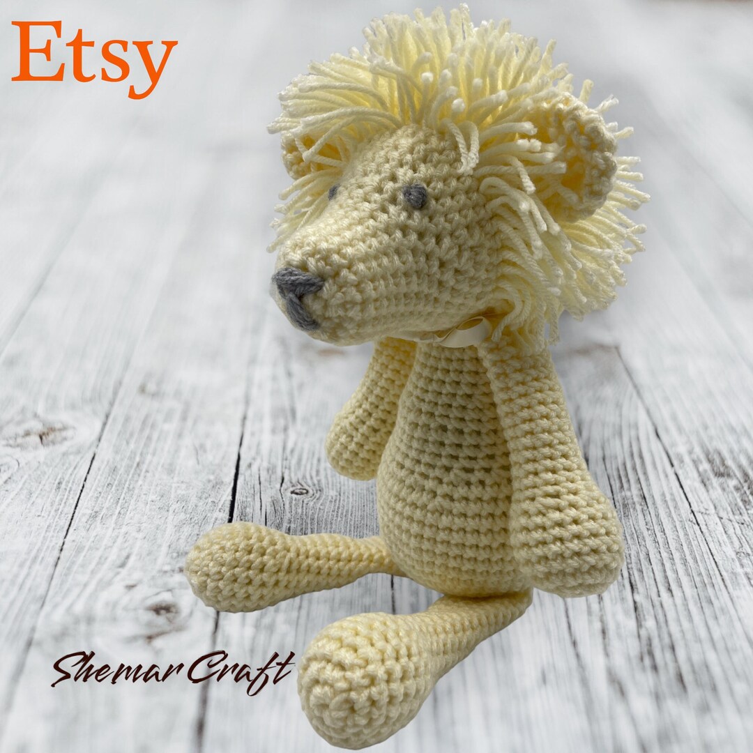 Leo the Crochet Lion – Handmade Cream Toy - Etsy