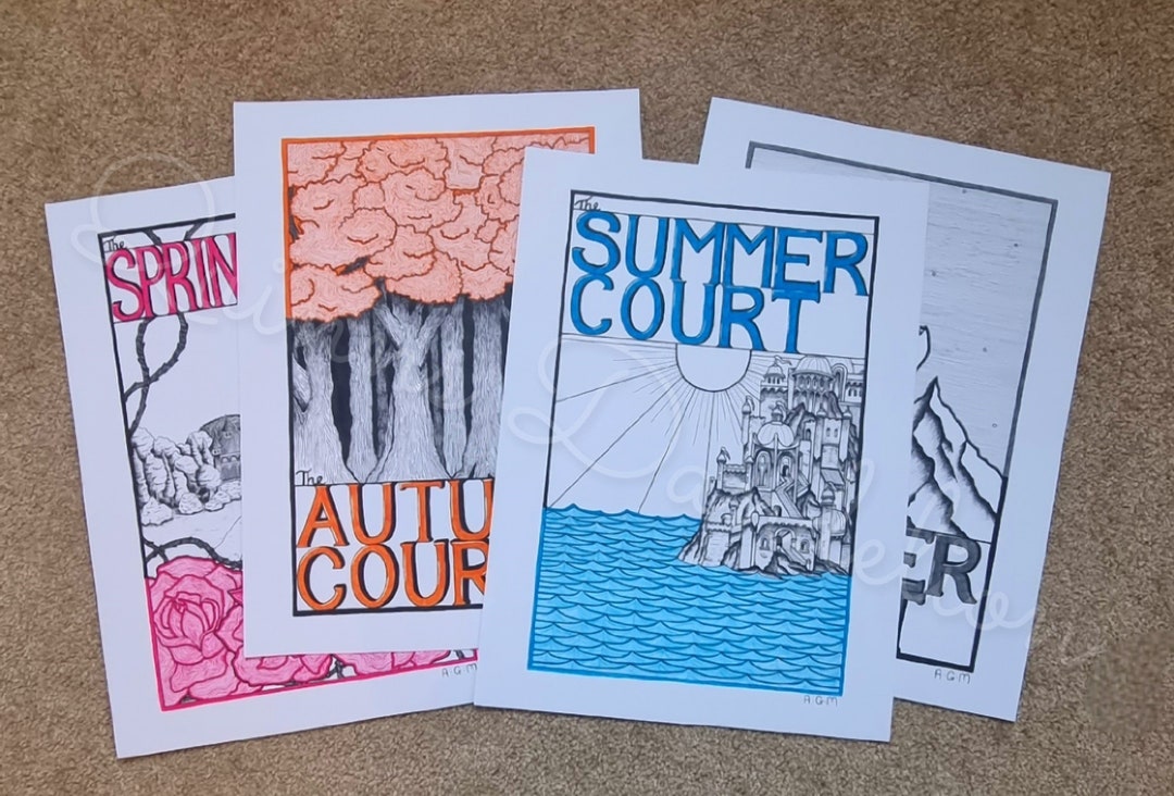 ACOTAR 4pk Spring Court • Summer Court • Autumn Court • Winter Court ...