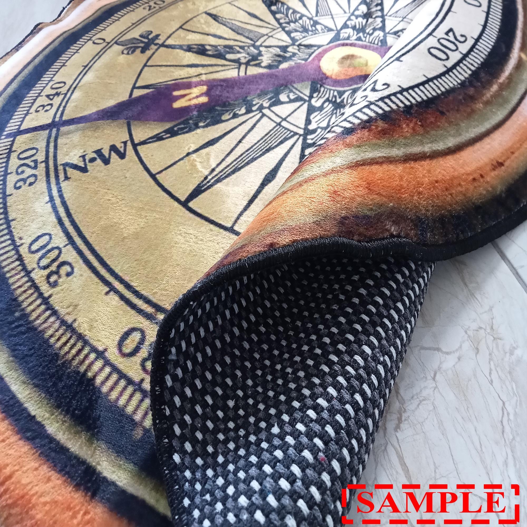 Celestial Compass Rug: Gold Star Galaxy Accent Carpet - Etsy