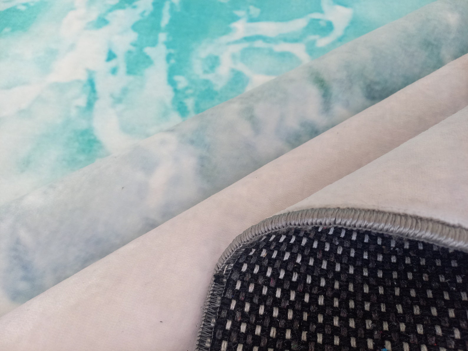 Beach Picture Rug: Modern Sea Wave Design, Living Room Decor - Etsy