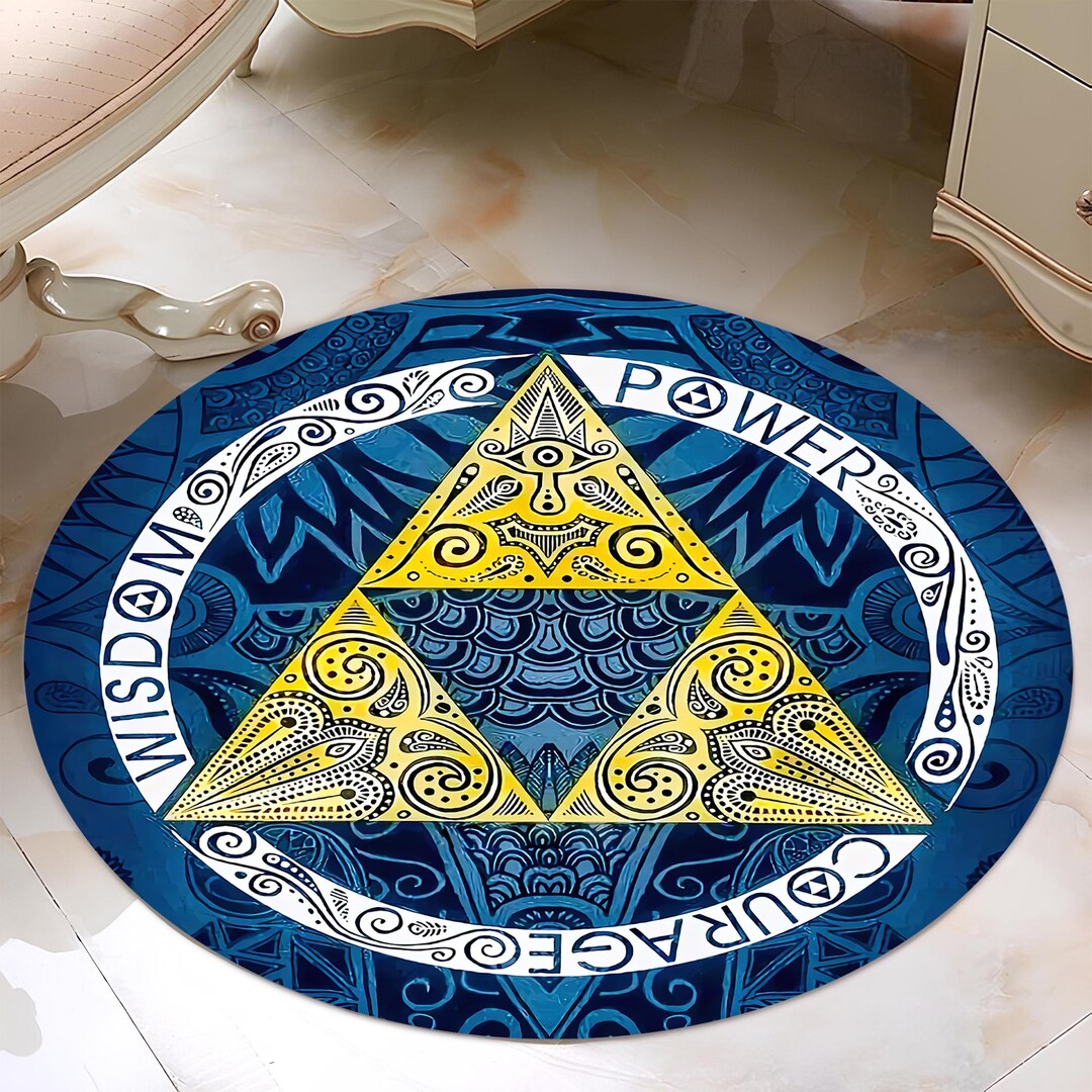 Legend of Zelda Rug: Round Gamer Room Carpet - Etsy