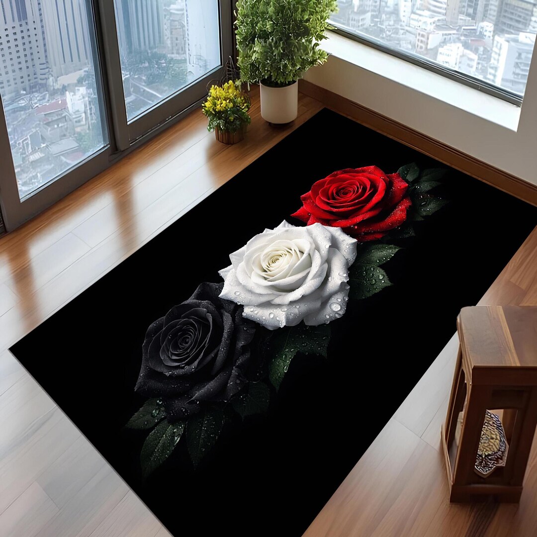 Trinity Rose Runner Rug: Gothic Floral Hallway Carpet - Etsy